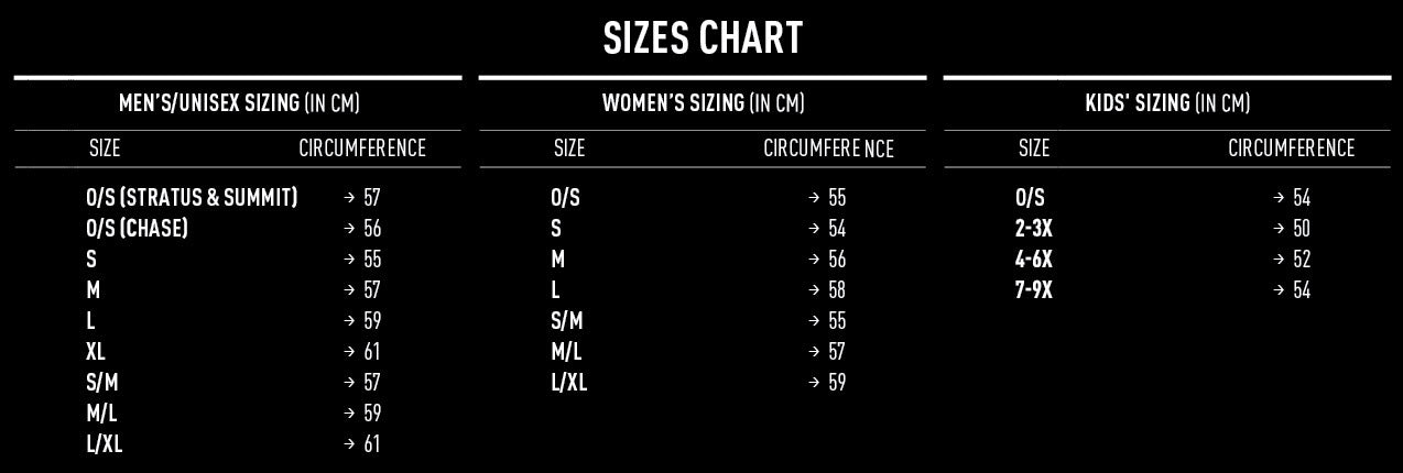 Sizing Chart – CTR Outdoors